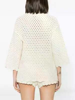 FORTE_FORTE Crochet-knit Cardigan