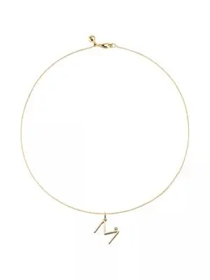 Monica Vinader Solitaire Diamond Initial M Pendant - Gold