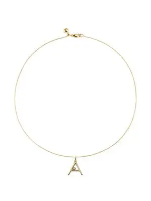 Monica Vinader Solitaire Diamond Initial A Pendant - Gold