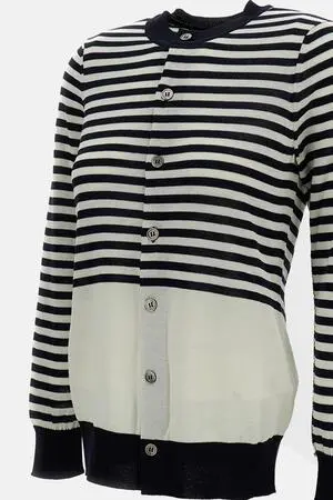 Junya Watanabe Ribbed Crewneck Cardigan - Multicolor