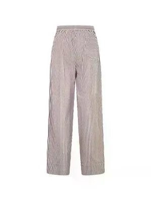 DES_PHEMMES Sequin-embellished Striped Trousers