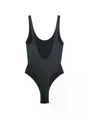 VENUJA Scoop-neck One-piece Swimsuit - Black