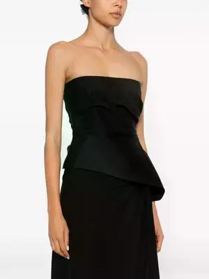 Alexander McQueen Pinstripe Asymmetric Top
