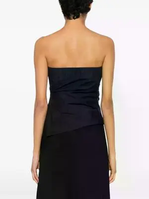 Alexander McQueen Pinstripe Asymmetric Top