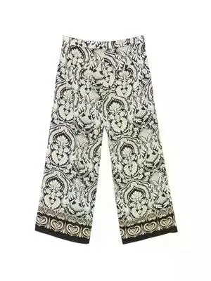 CAMBIO Adrienne Baroque-print Trousers - Black