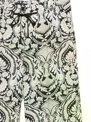 CAMBIO Adrienne Baroque-print Trousers - Black