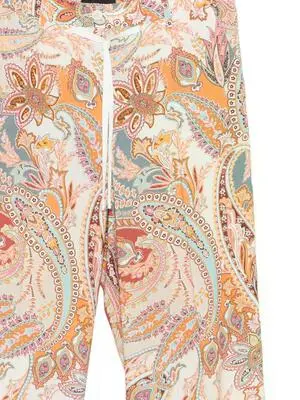 CAMBIO Paisley Print Trousers - Neutrals