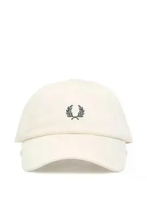Fred Perry Piqué Cap With Embroidered Laurel Wreath - Neutrals