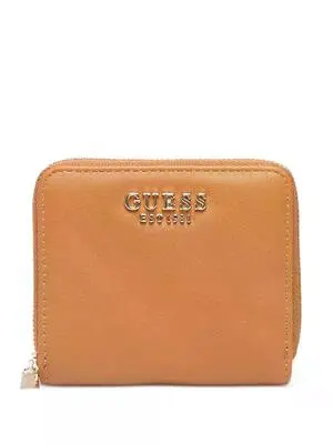 Guess Logo-plaque Zip-around Wallet - Neutrals