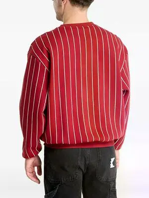 KARL KANI Pinstripe Embroidered Logo Sweatshirt