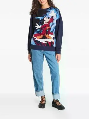 Desigual Mickey Mouse Intarsia-knit Sweater - Blue