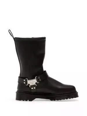 Dr. Martens Aniston Strap Buckle-detail Boots - Black