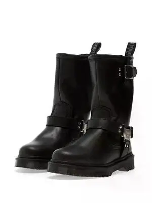Dr. Martens Aniston Strap Buckle-detail Boots - Black