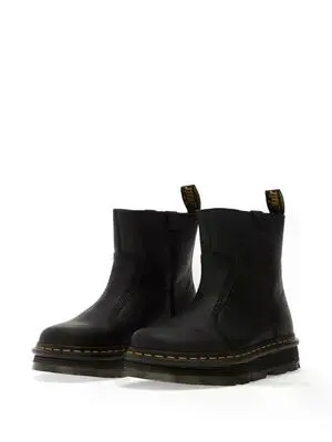 Dr. Martens Zebzag Contrast-stitch Leather Boots - Black