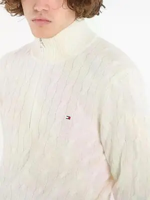 Tommy Hilfiger Cable-knit Quarter-zip Sweater