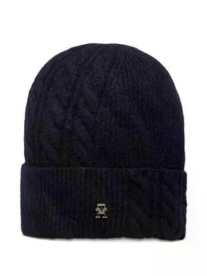 Tommy Hilfiger Cable-knit Beanie - Blue