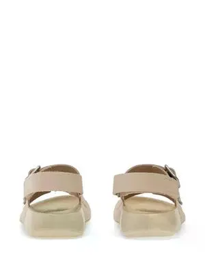 Ecco Buckle Detail Leather Sandals - Neutrals