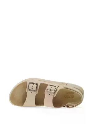 Ecco Buckle Detail Leather Sandals - Neutrals