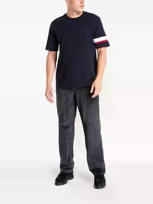 Tommy Hilfiger Embossed-logo Stripe-detail T-shirt