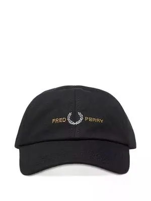 Fred Perry Embroidered Logo Baseball Cap - Black
