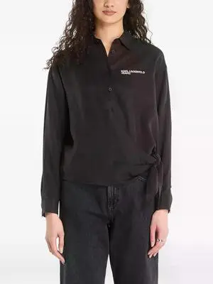 Karl Lagerfeld Logo-print Wrap Shirt
