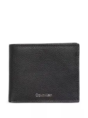Calvin Klein Grained-leather Bi-fold Wallet - Black