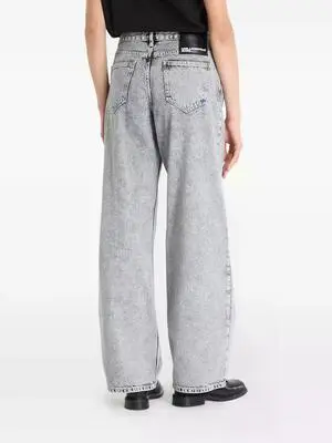 Karl Lagerfeld Acid-wash Wide-leg Jeans