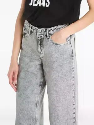 Karl Lagerfeld Acid-wash Wide-leg Jeans