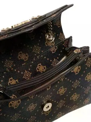 Guess Monogram Print Chain-link Shoulder Bag