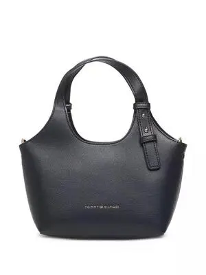 Tommy Hilfiger Mini Logo-detail Pebbled-texture Tote