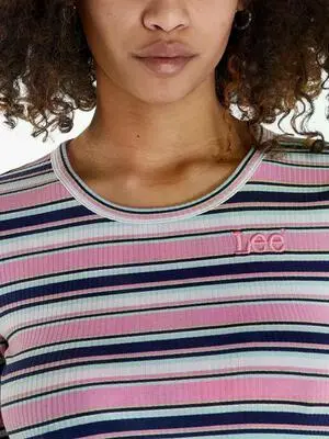 LEEM Striped Ribbed T-shirt