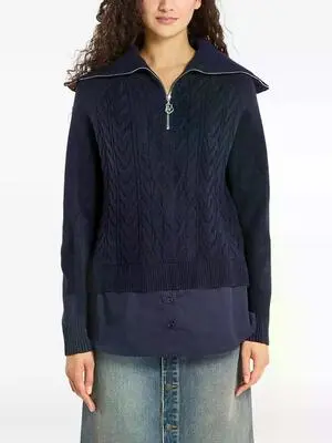 Desigual Cable-knit Sweater - Blue