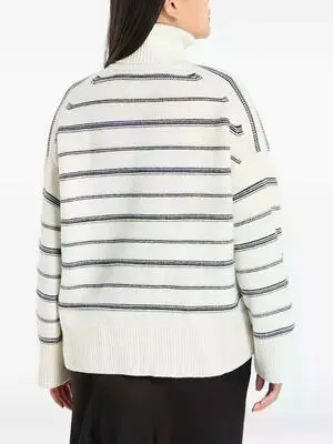 SAMSOE SAMSOE Striped Roll-neck Sweater