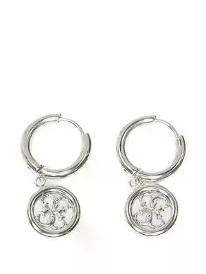 Guess Life In 4g Crystal-embellished Hoop Earrings