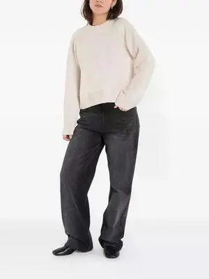 SAMSOE SAMSOE Ribbed Raglan-sleeve Sweater