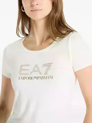 EA7 Stud-embellished Logo T-shirt