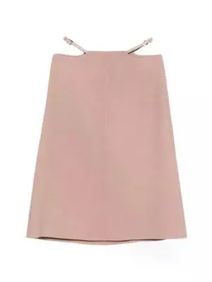 Elisabetta Franchi Cut-out Strap-detail Skirt - Neutrals