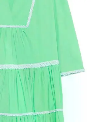 Vivetta Tiered Crochet-trim Maxi Dress