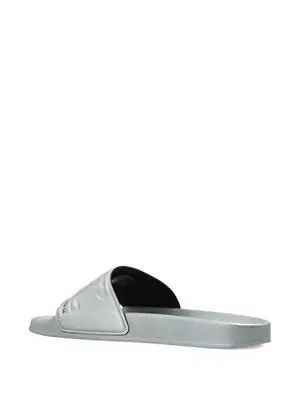 DIESEL® Embossed Logo Slides - Silver