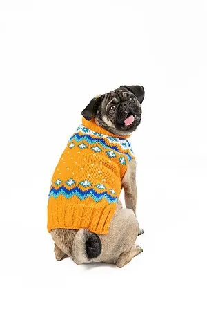 CHILLY DOG Artic Amber Fair Isle Dog Sweater