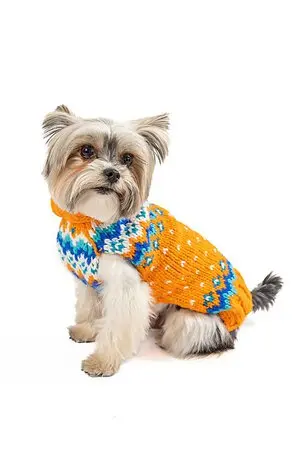 CHILLY DOG Artic Amber Fair Isle Dog Sweater