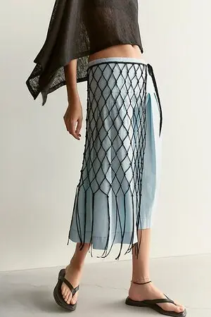 Free People Neptunes Net Sarong - Black
