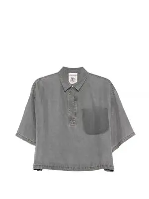 SEMICOUTURE Shana Short-sleeve Shirt - Grey