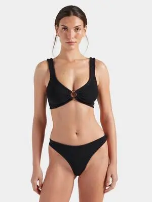 Hunza G Julia Gold Hoop Bikini - Black