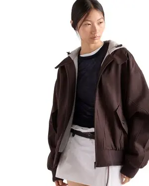 Prada Hooded Jacket - Ebony