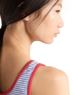 Prada Striped Cotton Jersey Tank Top