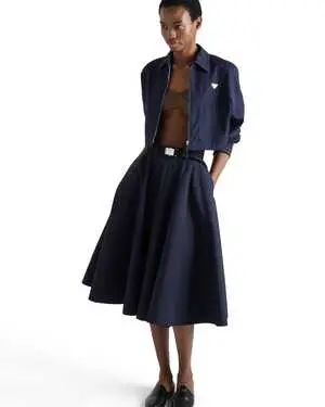 Prada Poplin Midi Skirt