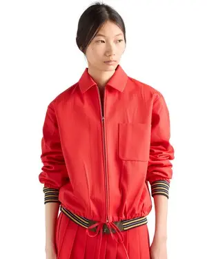 Prada Gabardine Blouson Jacket - Red