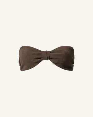 Perfect Moment Terry Cotton Bandeau Top Brown