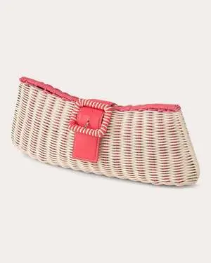 Rodo Nathalie Woven Wicker Clutch